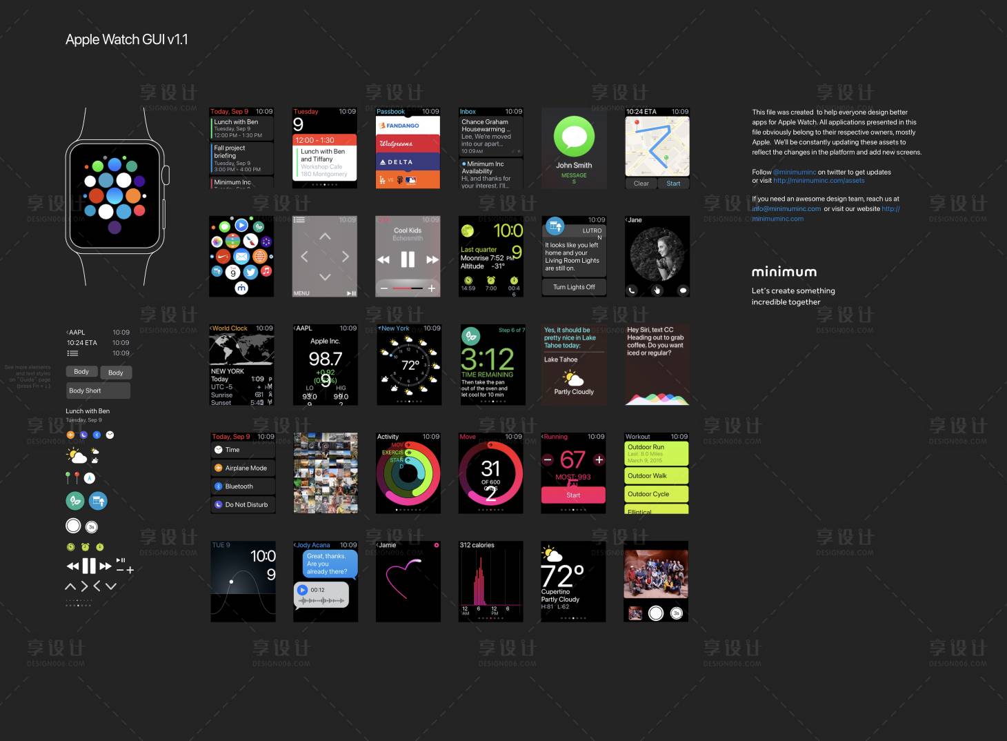 AppleWatch界面UI设计SKETCH其他设计素材海报模板免费下载-享设计
