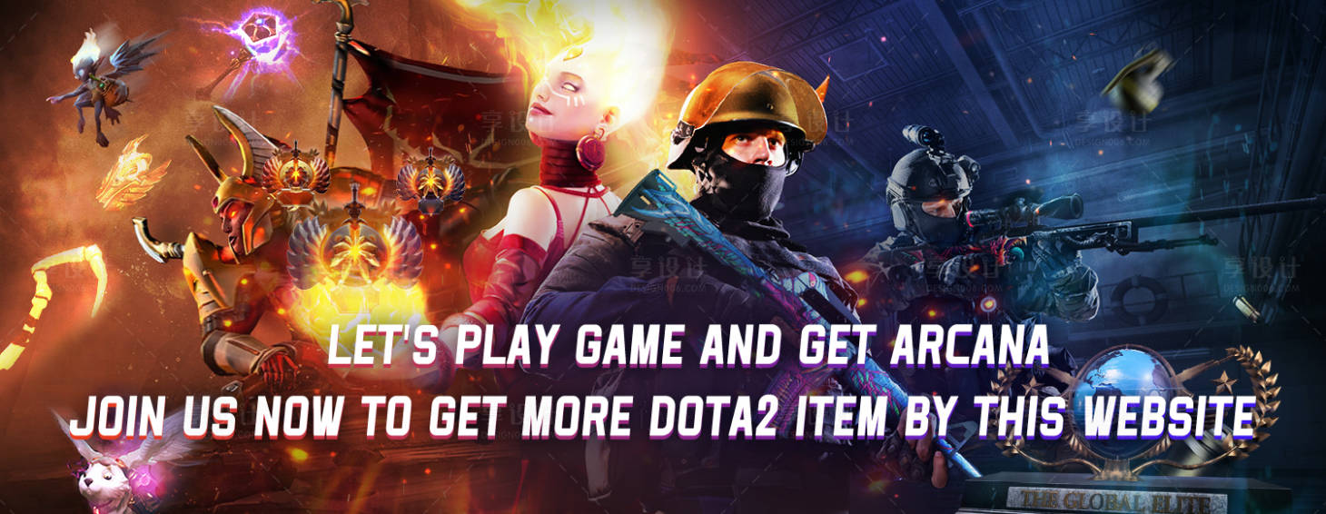 CSGO/DOTA2 海外陪玩PSD广告设计素材海报模板免费下载-享设计