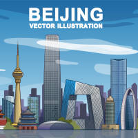 北京矢量插画AI广告设计素材海报模板免费下载-享设计