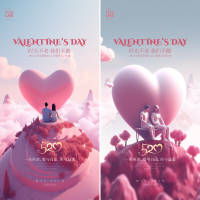 520情人节海报 PSD+AI广告设计素材海报模板免费下载-享设计