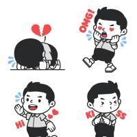 小男孩IP形象设计AI广告设计素材海报模板免费下载-享设计