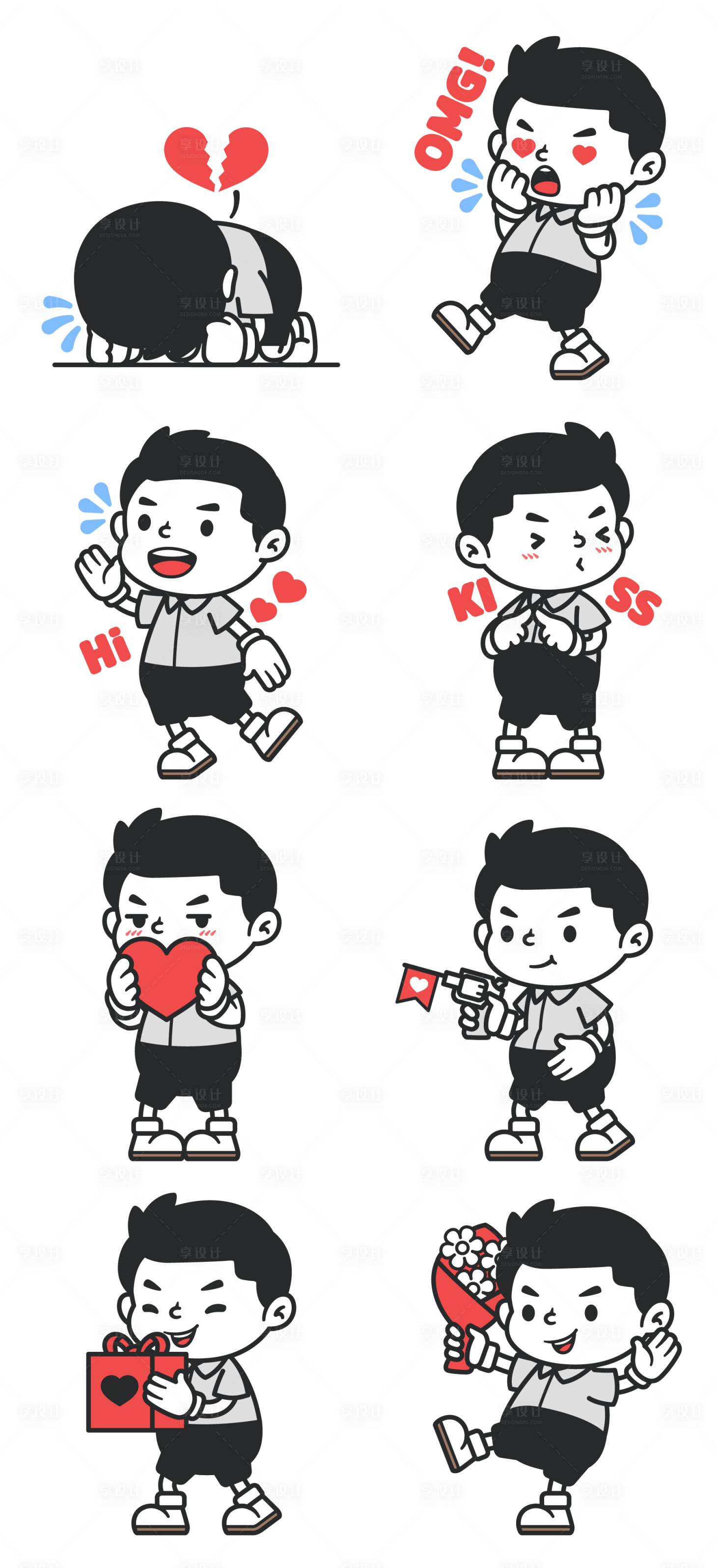 小男孩IP形象设计AI广告设计素材海报模板免费下载-享设计